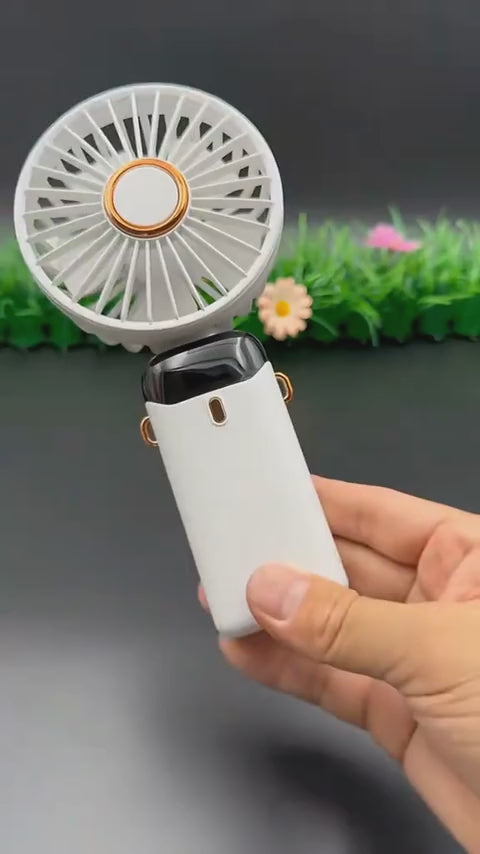 ️Portable Rechargeable Mini Fan with LED Display & 5 Speeds – Shubaz